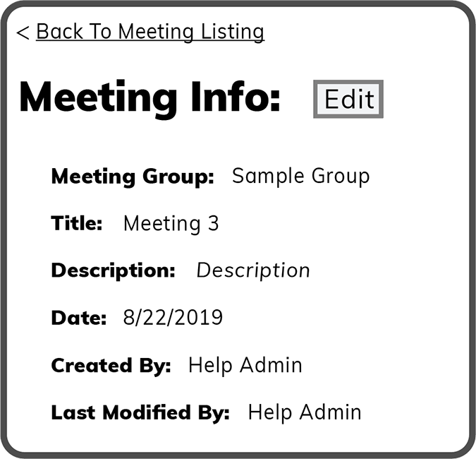 Edit Meeting Info